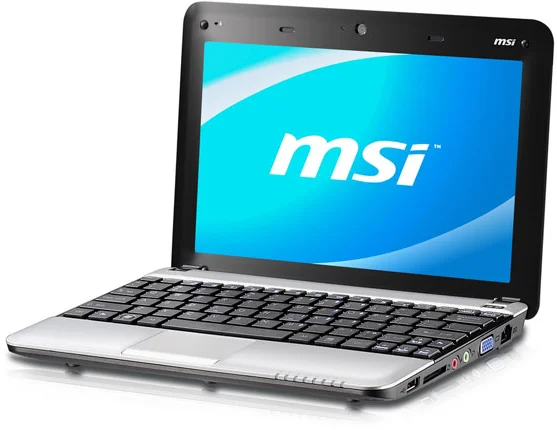 Netbook MSI U135 WIND 10" Atom N450,1GB,250GB,no DVD,WiFi,CAM,W7S ...