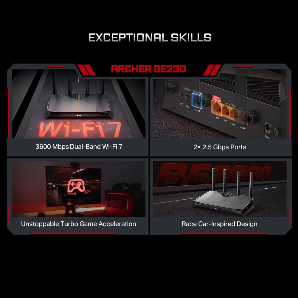 TP-Link Archer GE230 BE3600 WiFi7 Gaming router | TSBOHEMIA.CZ